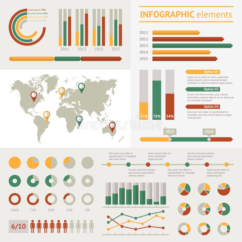 World map infographic. stock vector. Illustration of info - 93043469
