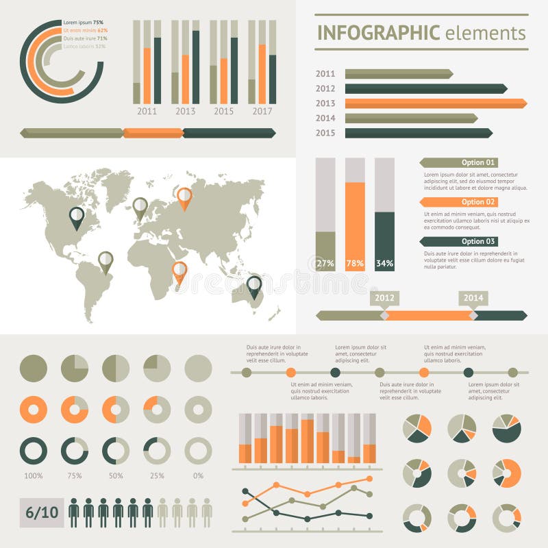 World map infographic. stock vector. Illustration of gadgets - 93043636