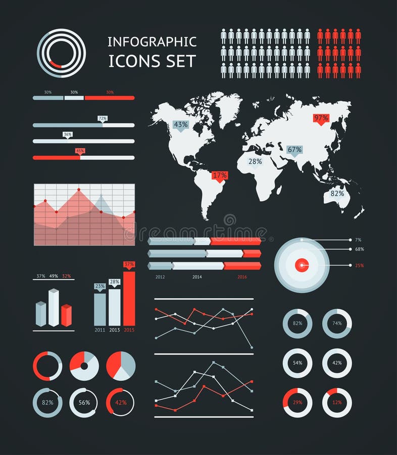 World map infographic. stock vector. Illustration of presentation ...