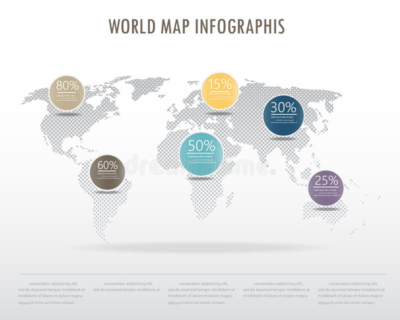 World map infographics stock vector. Illustration of presentation ...