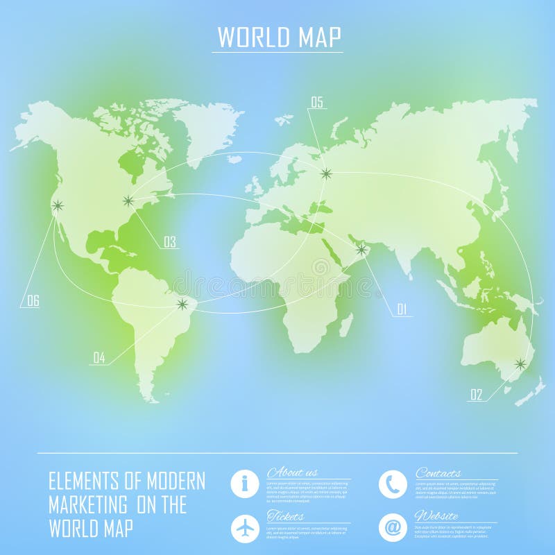 World Map and Information Graphics Stock Vector - Illustration of ...