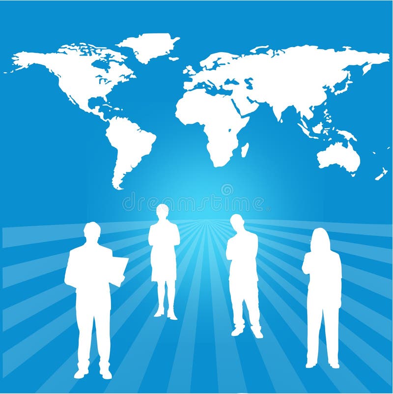 World Map with Interactive Organization Stock Illustration ...