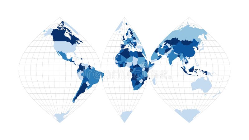 Interrupted Map Projection Stock Illustrations – 259 Interrupted Map ...