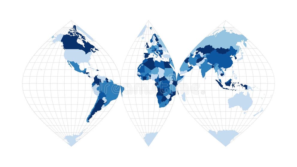 Interrupted Map Projection Stock Illustrations – 259 Interrupted Map ...