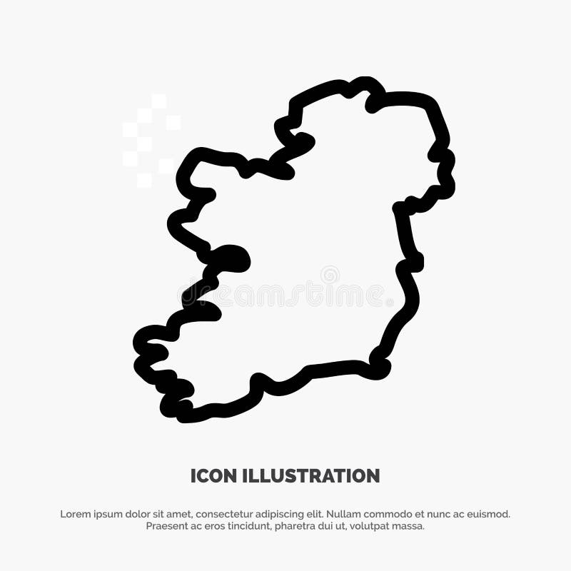World, Map, Ireland Line Icon Vector Stock Vector - Illustration of ...