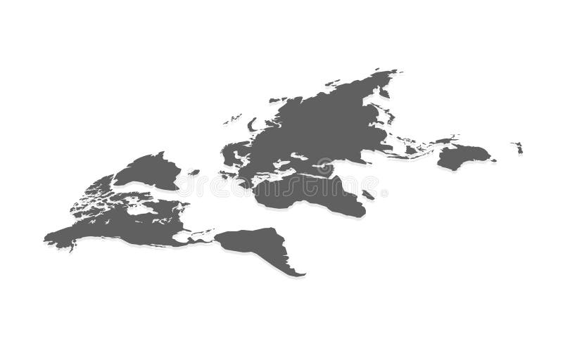 World Map in Isometric. Concept for Infographic. Vector Illustaration ...