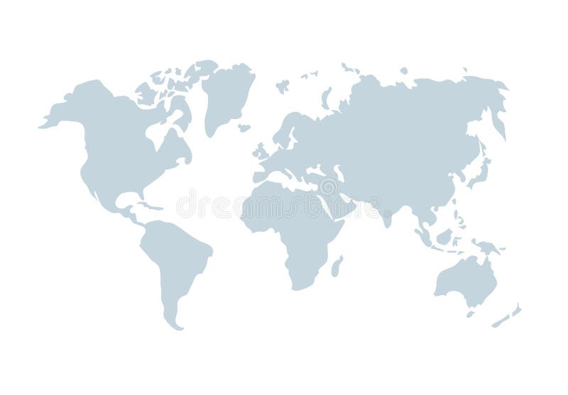 World Map. Light Silhouette Vector Illustration Stock Vector ...