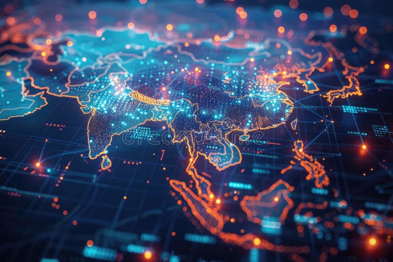 World map, lights up stock illustration. Illustration of people - 337648528