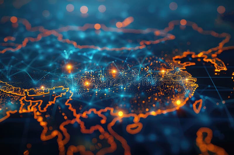 World map, lights up stock illustration. Illustration of light - 337648592