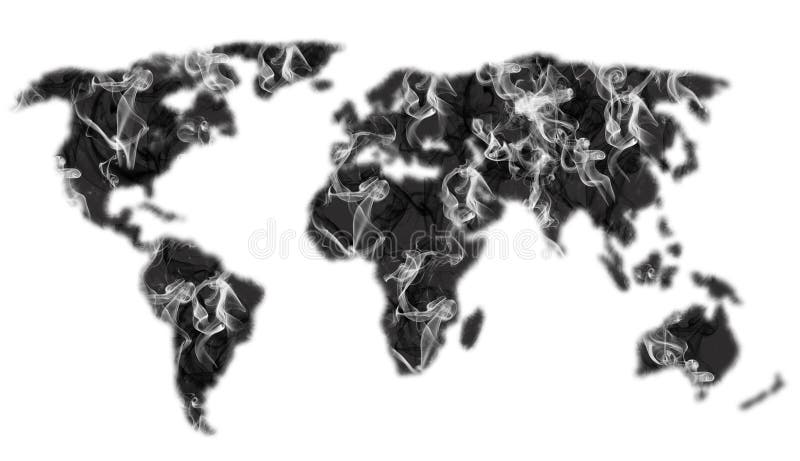 World Map Like Smoke Stock Illustrations – 15 World Map Like Smoke ...
