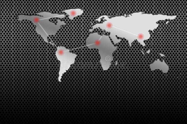 World map with lines stock illustration. Illustration of linking ...