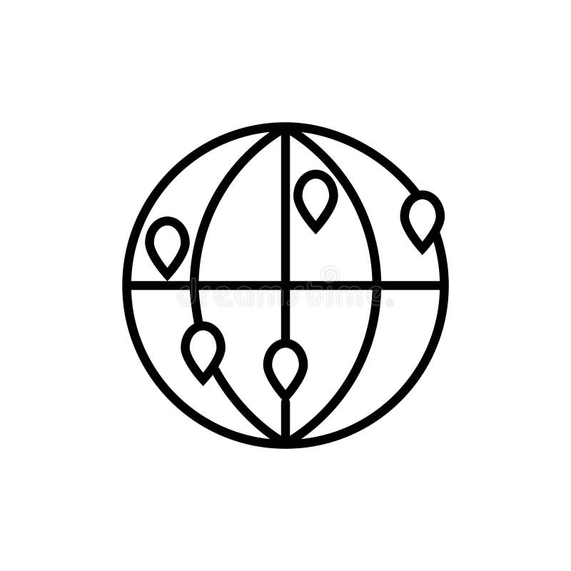 World Map Location Icon Vector Stock Illustration - Illustration of ...