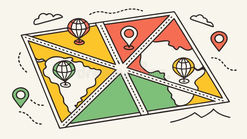 World Map with Location Pins, Global Connectivity, Vector Design ...