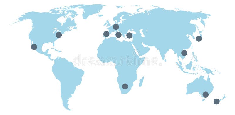 World Map Infographic Template with Color Callout Element Stock Vector ...