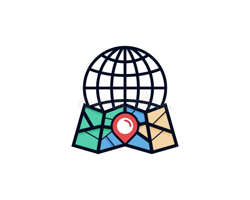 World Map Logo Icon Design stock vector. Illustration of branding ...