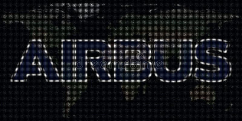Logo of AIRBUS Made with Dots and the World Map. Editorial Conceptual ...