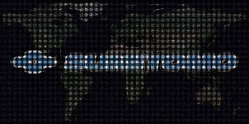 Logo of SUMITOMO Made with Dots and the World Map. Editorial Conceptual ...