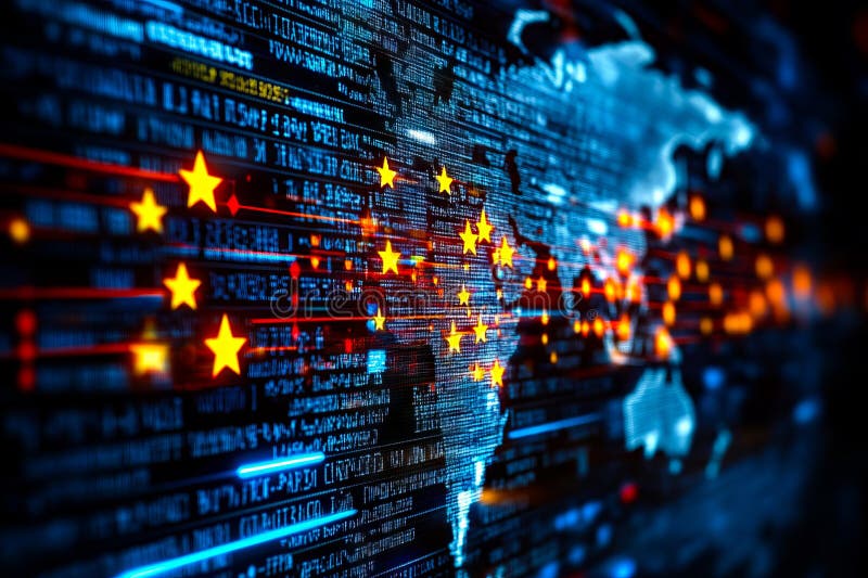 A World Map with a Lot of Stars on it Stock Image - Image of ...