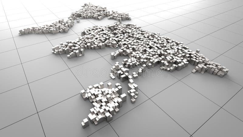 World Map Made by Metal Boxes. Abstract World Map. Stock Illustration ... World Map Made by Metal Boxes. Abstract World Map. Stock Illustration ...