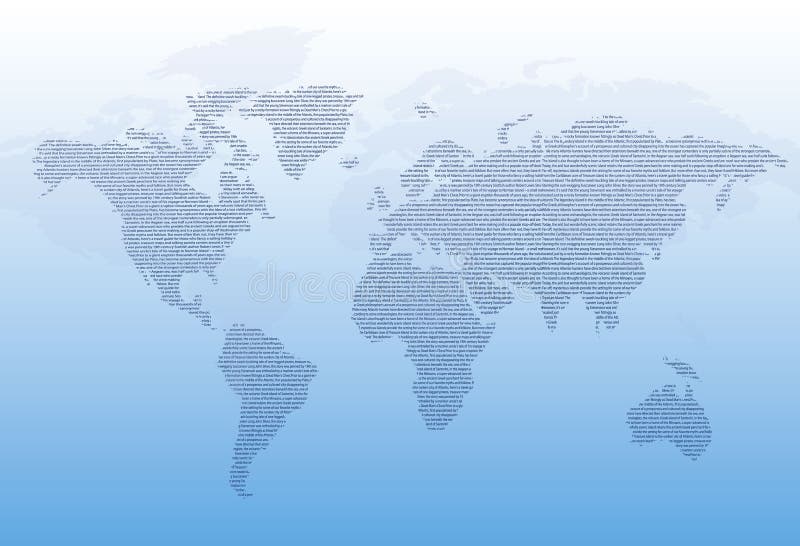 World Map Made from Text. News Concept Stock Vector - Illustration of ...