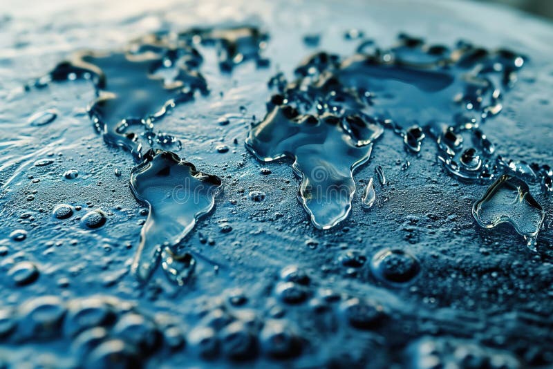 World map made of water stock illustration. Illustration of concept ...