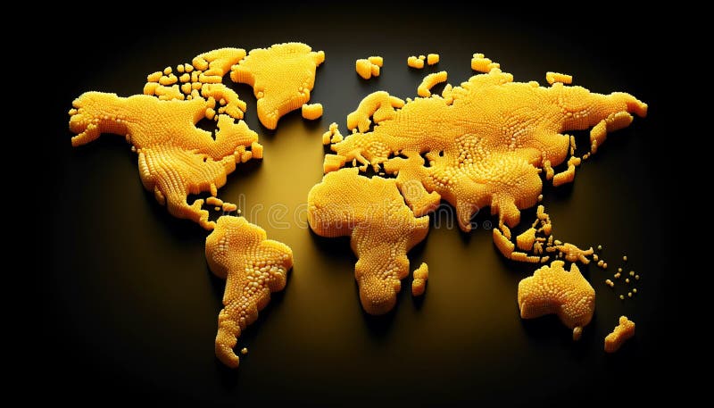 World Map with Corn Production and Consumption Stock Vector ...