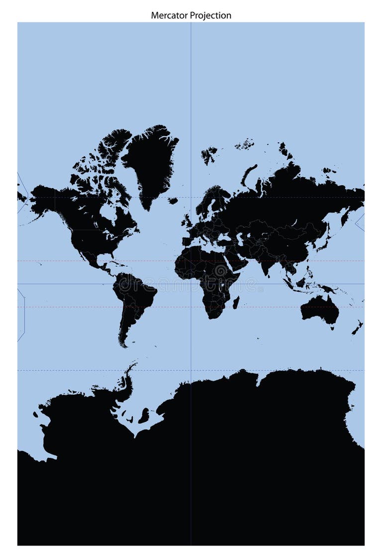 World Map Mercator Projection Stock Illustrations – 653 World Map ...