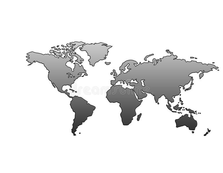 Grayscale World Map Stock Illustrations – 17,797 Grayscale World Map ...