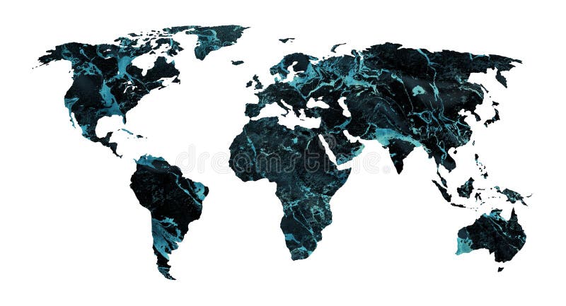 World Map Modern Abstract Design Stock Image - Illustration of africa ...