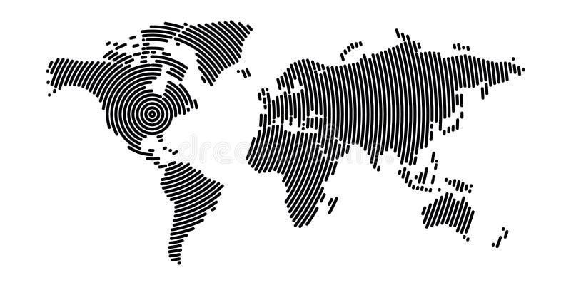 World map modern design stock vector. Illustration of technology ...