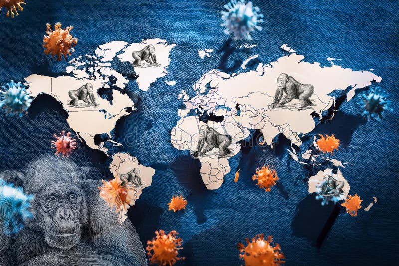 World Map, Monkeypox Virus Outbreak, Spread of Infectious Diseases ...