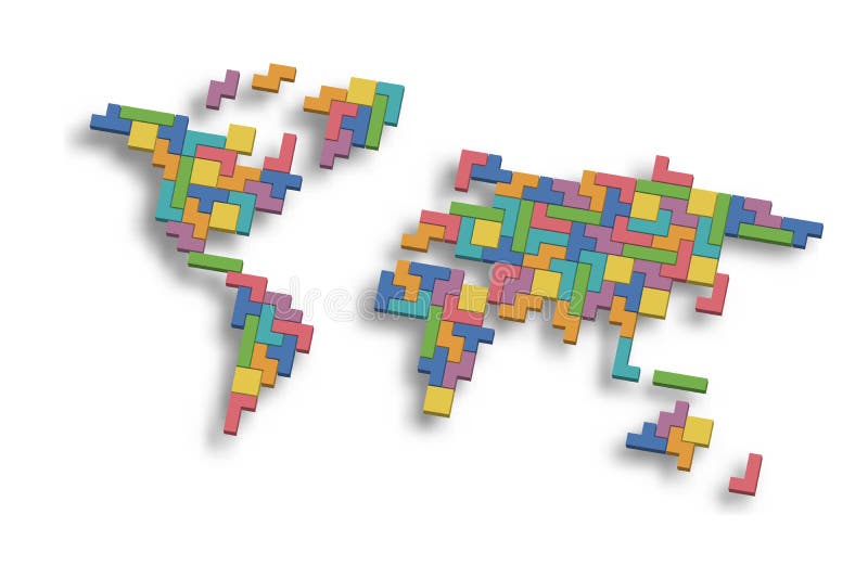 World Map Blocks Stock Illustrations – 317 World Map Blocks Stock ...