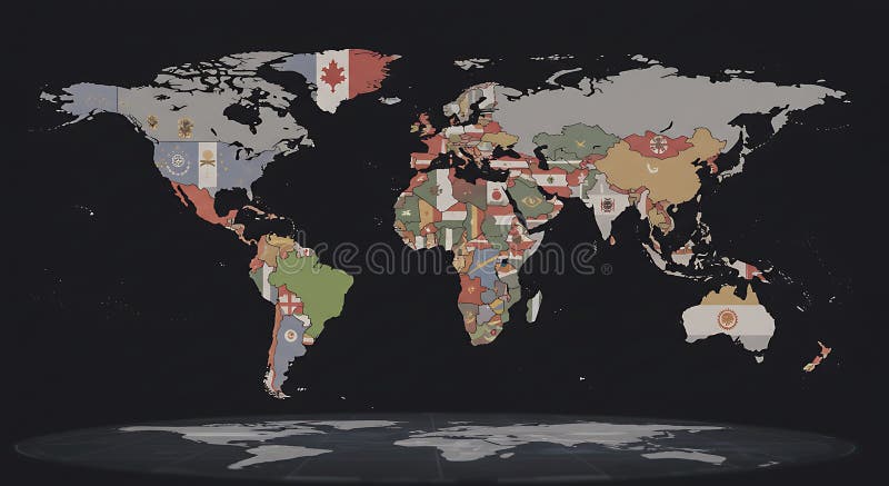World Map with National Flags: a Stunning Visual Representation of ...