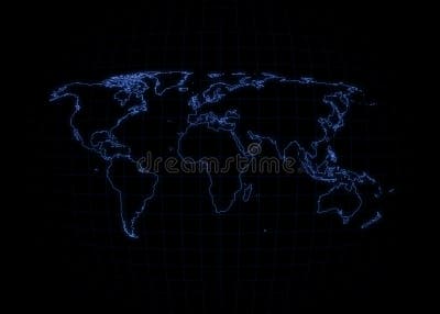 World Map - Neon Outline stock image. Image of outline - 12392127