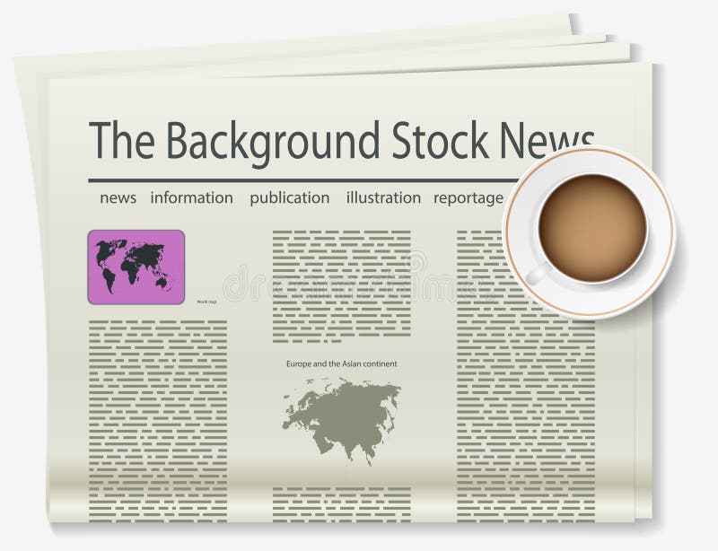 World map. Newspaper stock vector. Illustration of media - 153772136