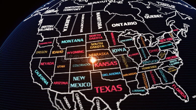 UNITED STATES of AMERICA on MAP Animation Stock Video - Video of ...