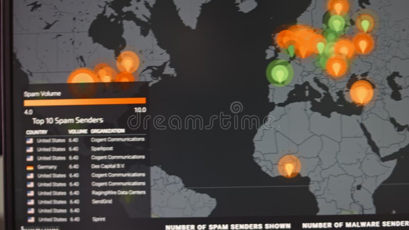 World Map of Number of Gadgets and Computers Infected with Virus ...