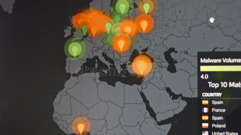 World Map of Number of Gadgets and Computers Infected with Virus ...