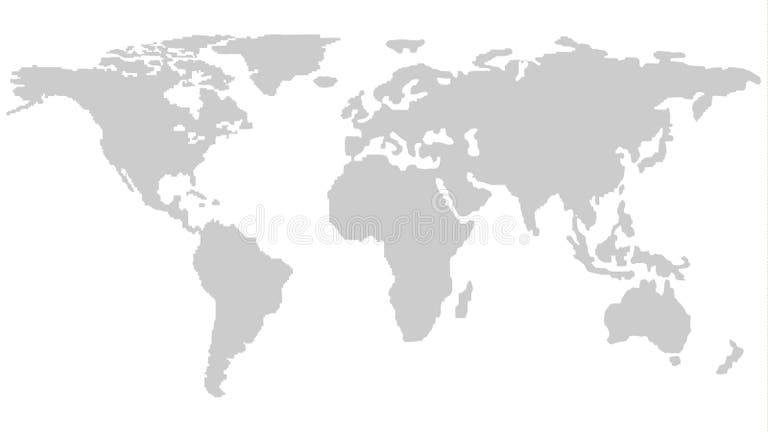 World Map Outline Grey Stock Illustrations – 11,013 World Map Outline ...