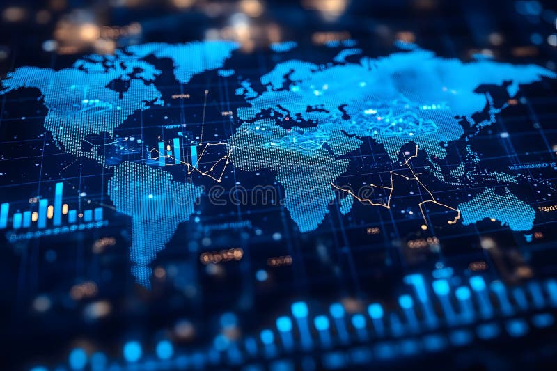 Global Data Visualization with World Map and Financial Graphs for ...