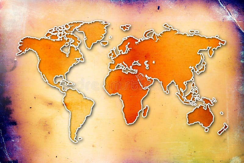 World Map Paint Design Art Illustration Stock Illustration ...