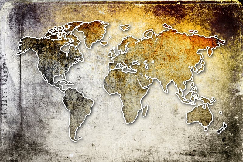 World Map Paint Design Art Illustration Stock Illustration ...