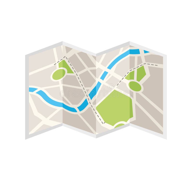 World Map Paper Geography Icon Stock Vector - Illustration of flat ...