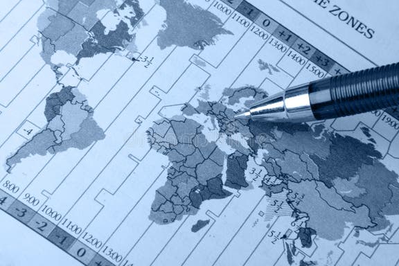 World map and pen stock photo. Image of fashioned, plan - 2631276