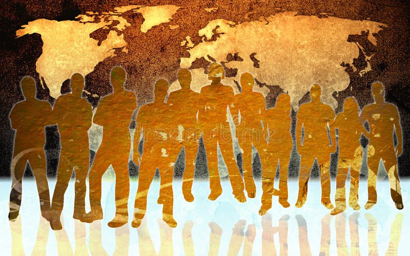 World map and People stock illustration. Illustration of backgrounds ...