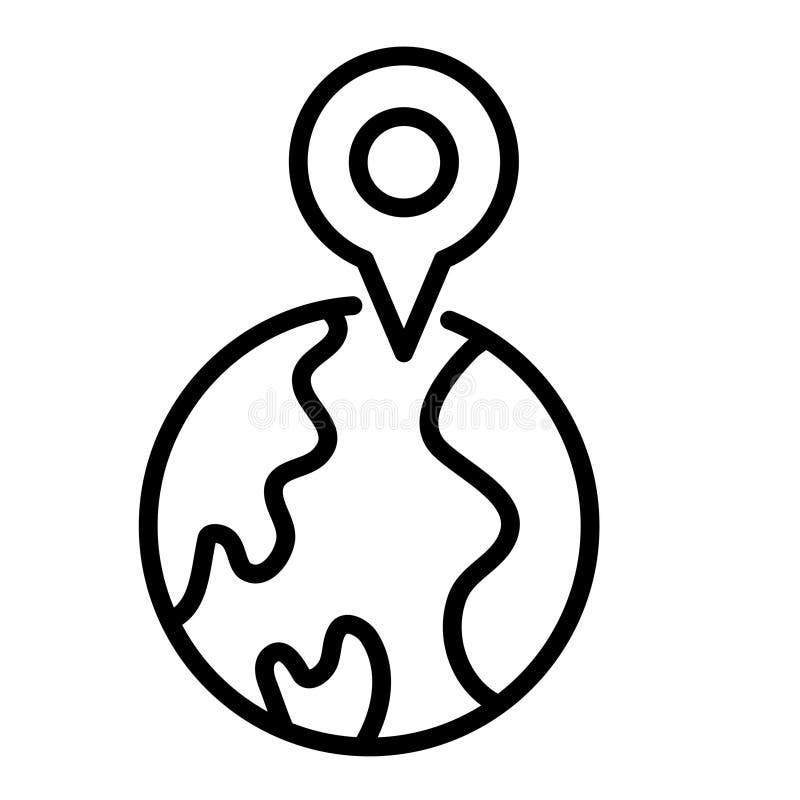 World Map Pin Location Icon Stock Vector - Illustration of location ...