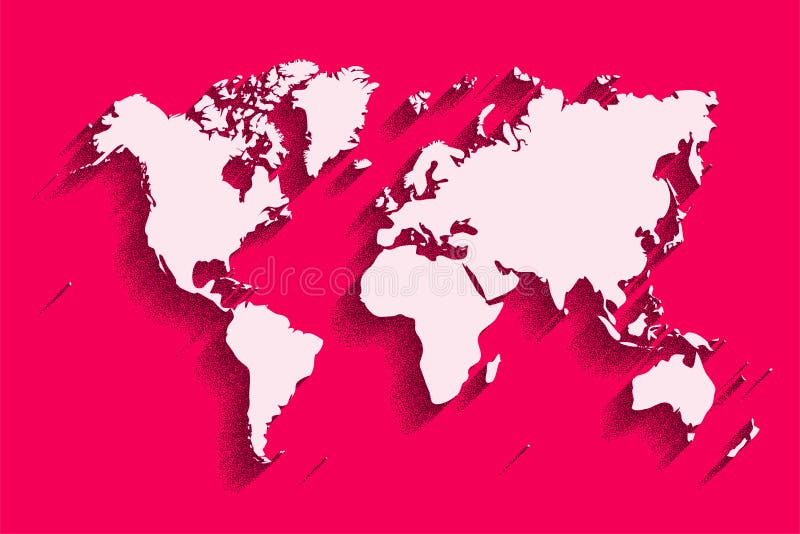 World Map . Color Background with Shadow Stock Illustration ...