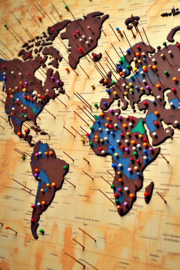 World Map Pins Stock Illustrations – 2,160 World Map Pins Stock ...