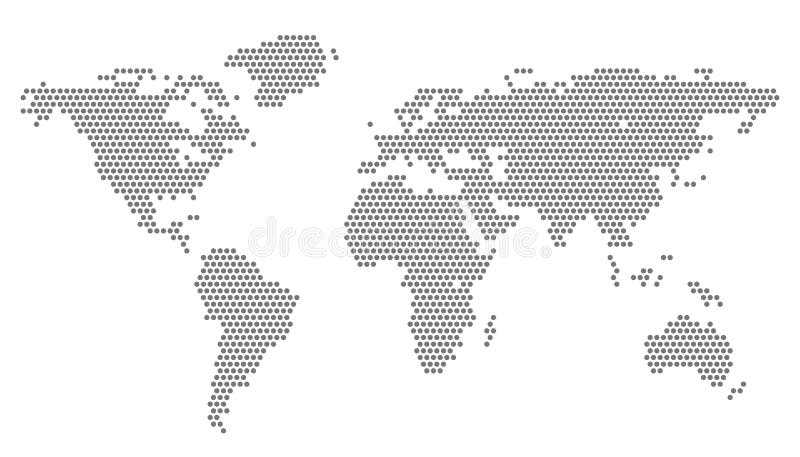 World Map with Pixels - Vector Stock Vector - Illustration of flat ...