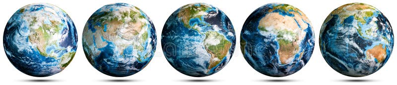 World map planet Earth set stock illustration. Illustration of isolated ...